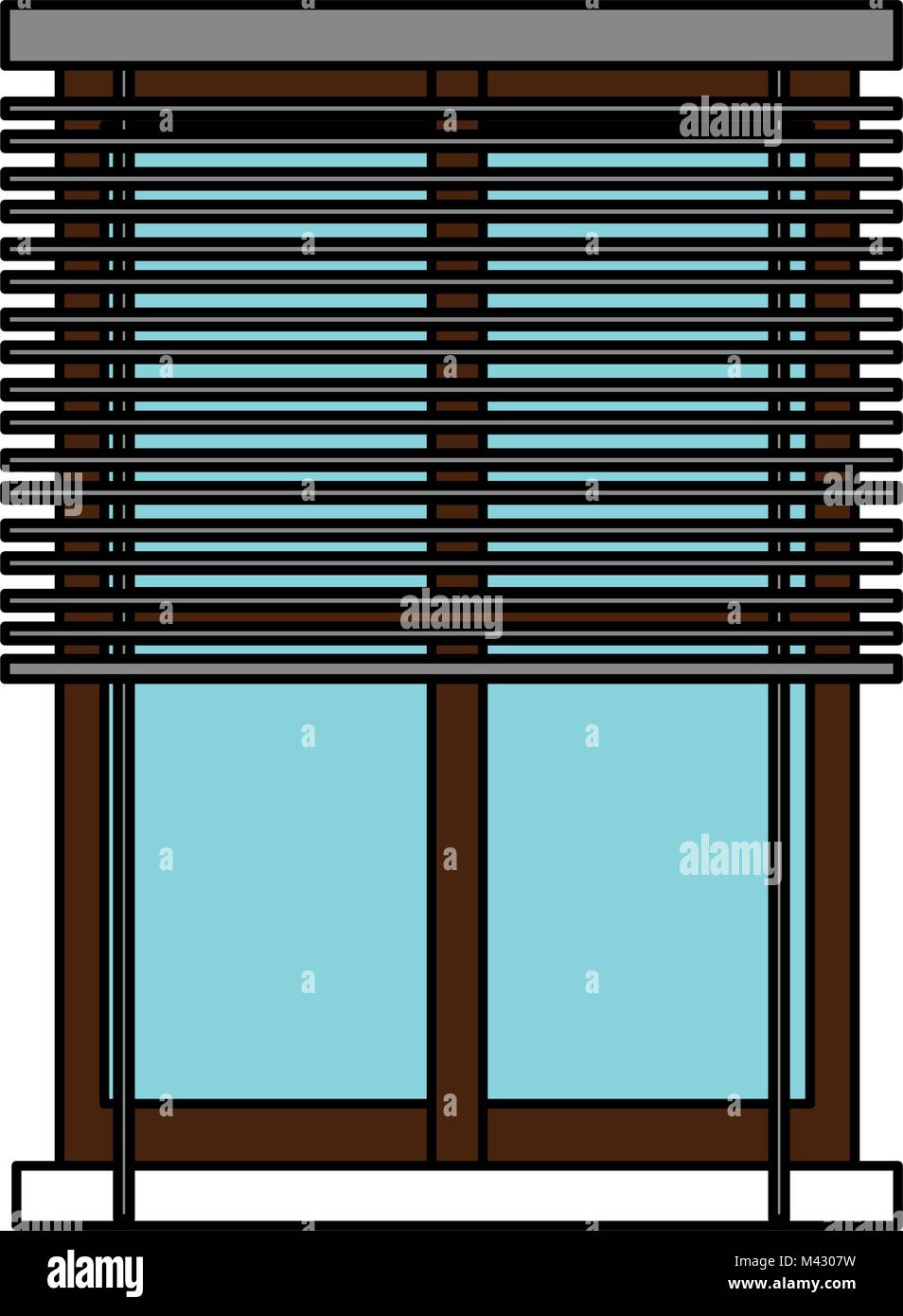window with blind isolated icon Stock Vector Image & Art - Alamy