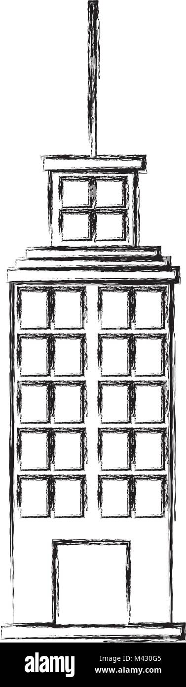 View facade entrance big Stock Vector Images - Alamy