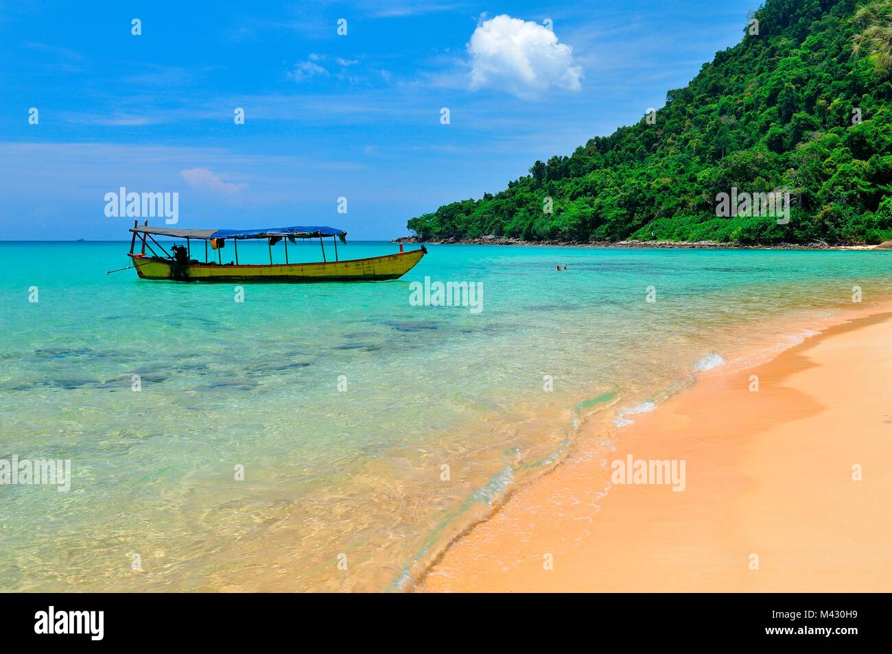 Cambodia, Sihanoukville, Koh Rong Samloem island, Sunset beach Stock ...