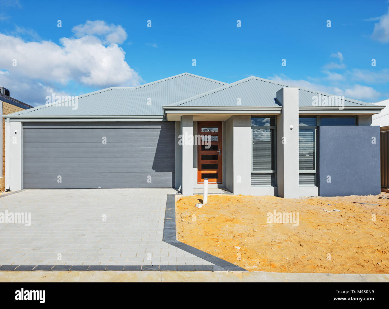 Final stages of construction to exterior hi-res stock photography and ...