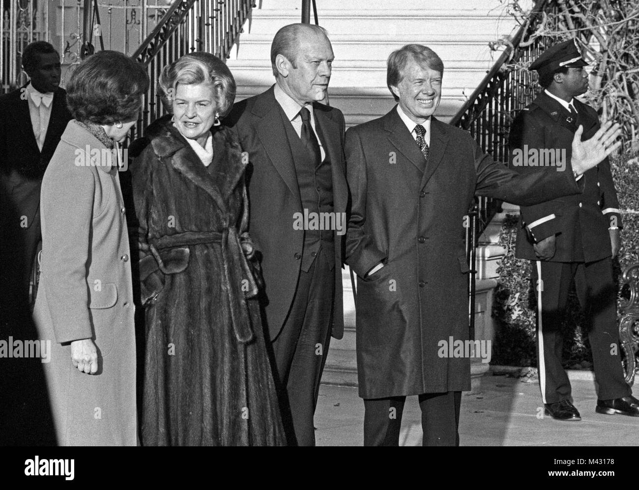 United States President Gerald R. Ford, right center, and first lady ...