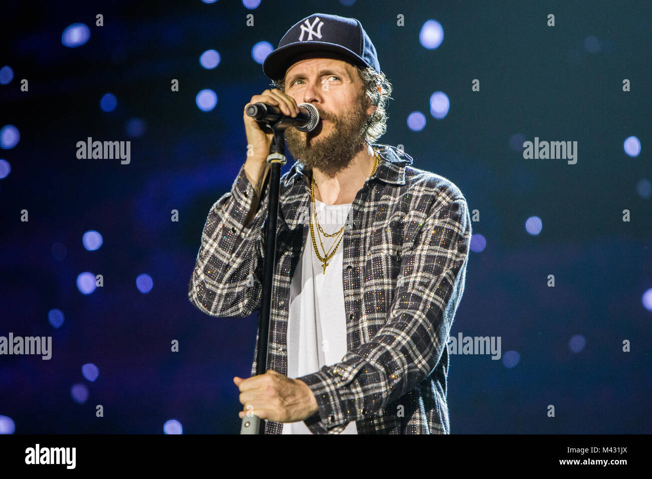 Milan Italy. 13th February 2018. The Italian singer-songwriter Lorenzo ...