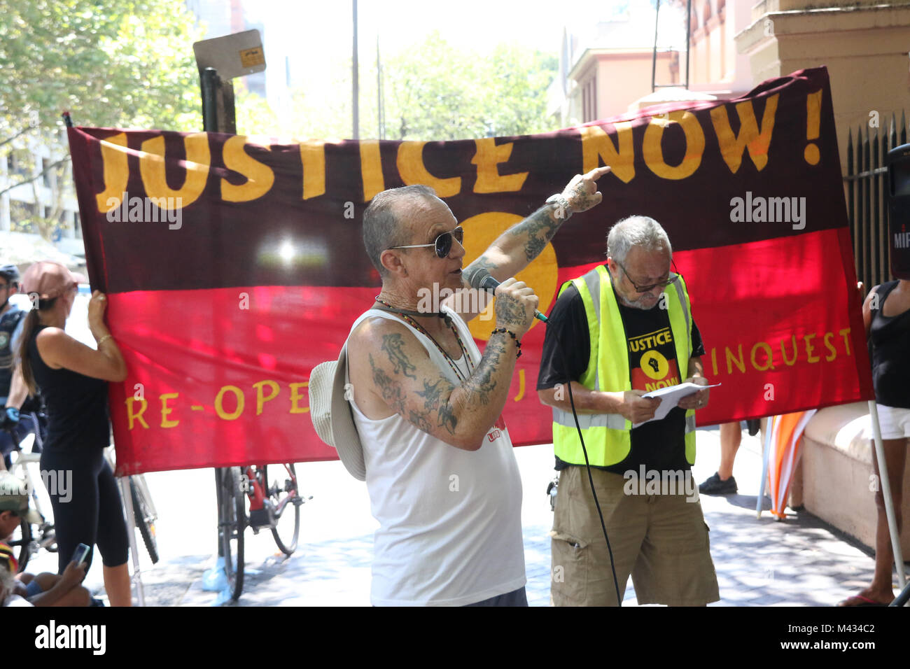 Sydney, Australia. 14 Feb, 2018. Pictured: Ken Canning speaks to ...