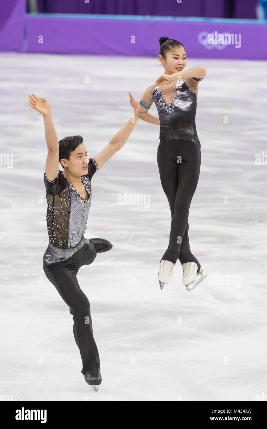 Pyeongchang, South Korea. 14th February, 2018. RYOM Tae Ok/KIM Ju Sik ...
