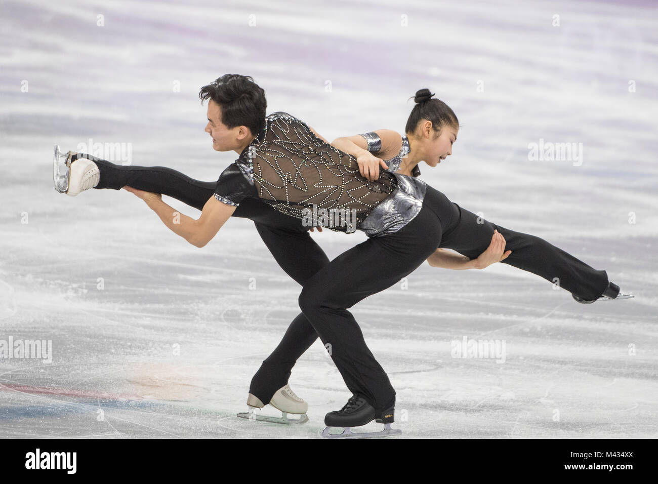 Pyeongchang, South Korea. 14th February, 2018. RYOM Tae Ok/KIM Ju Sik ...