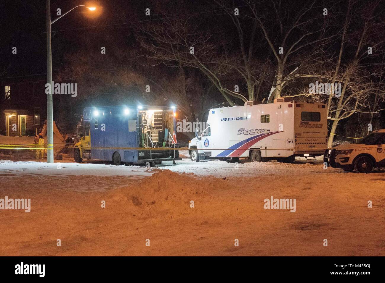 Toronto, CAN., 13 Feb 2018. 13th Feb, 2018. A Toronto Police forensic ...
