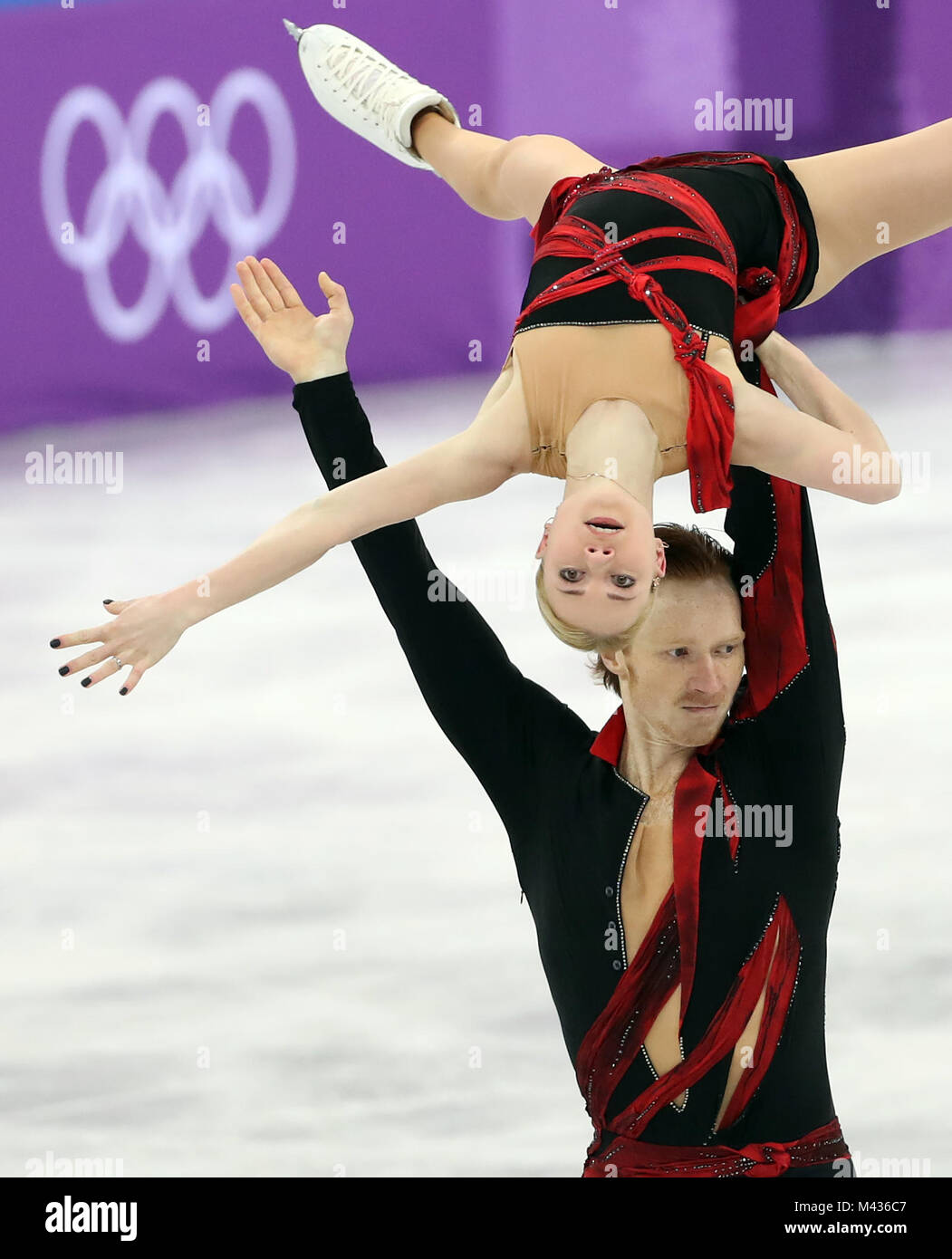 Pyeongchang, South Korea. 14th Feb, 2018. OAR figure skating pair ...