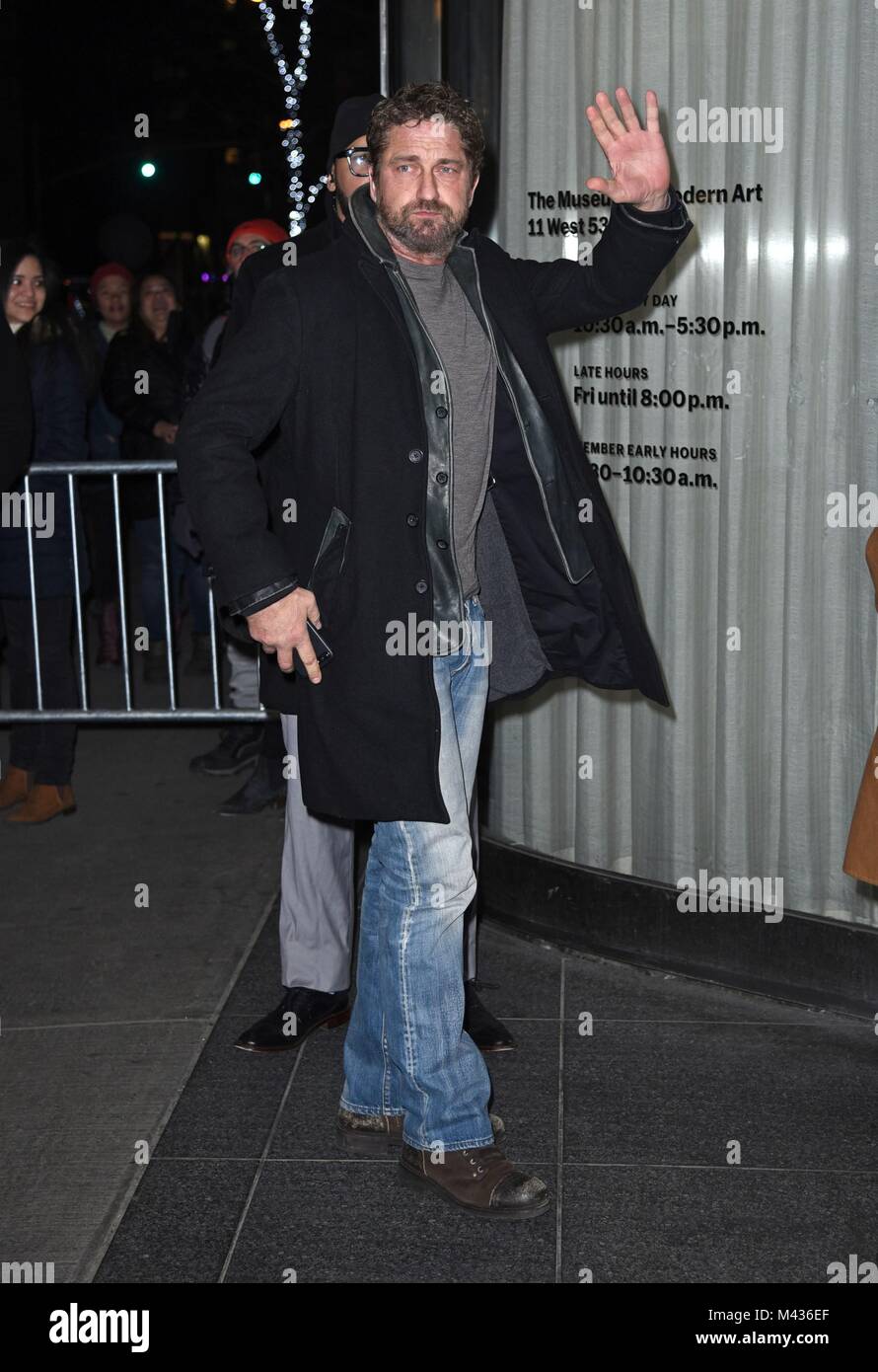 New York, NY, USA. 13th Feb, 2018. Gerard Butler at arrivals for Marvel ...