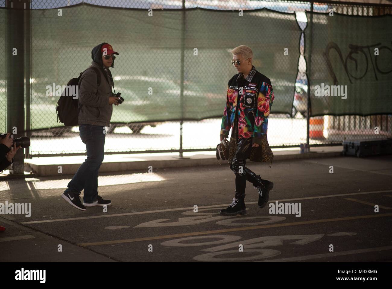 Blogger Bryanboy arriving for a runway show during New York Fashion ...