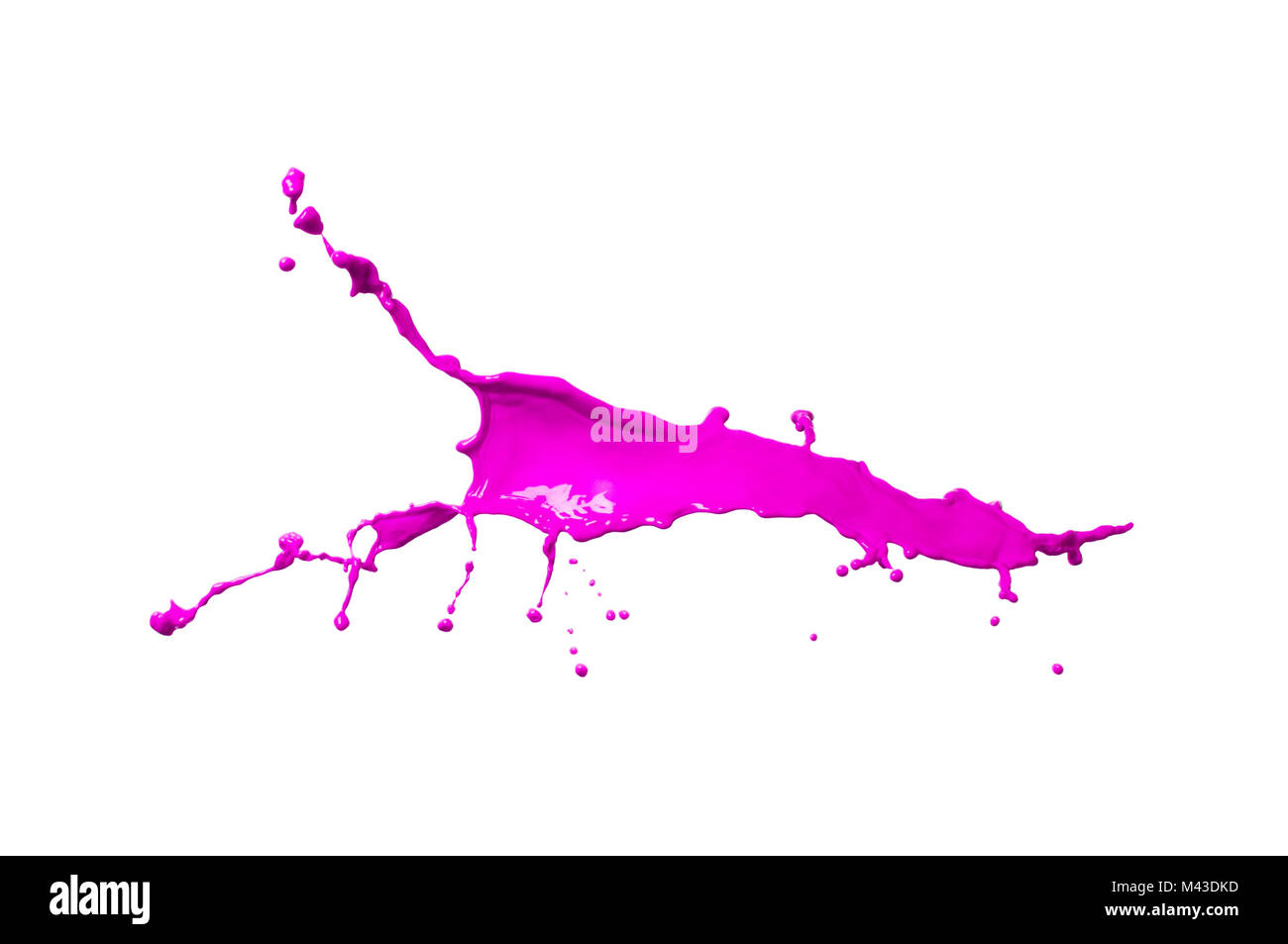 Magenta paint splash isolated on white background Stock Photo - Alamy