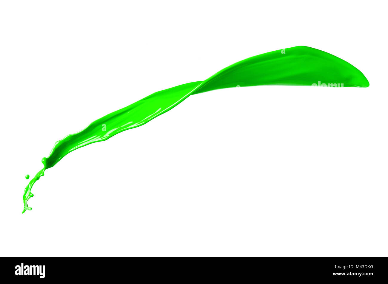 Green paint splash isolated on white background Stock Photo - Alamy