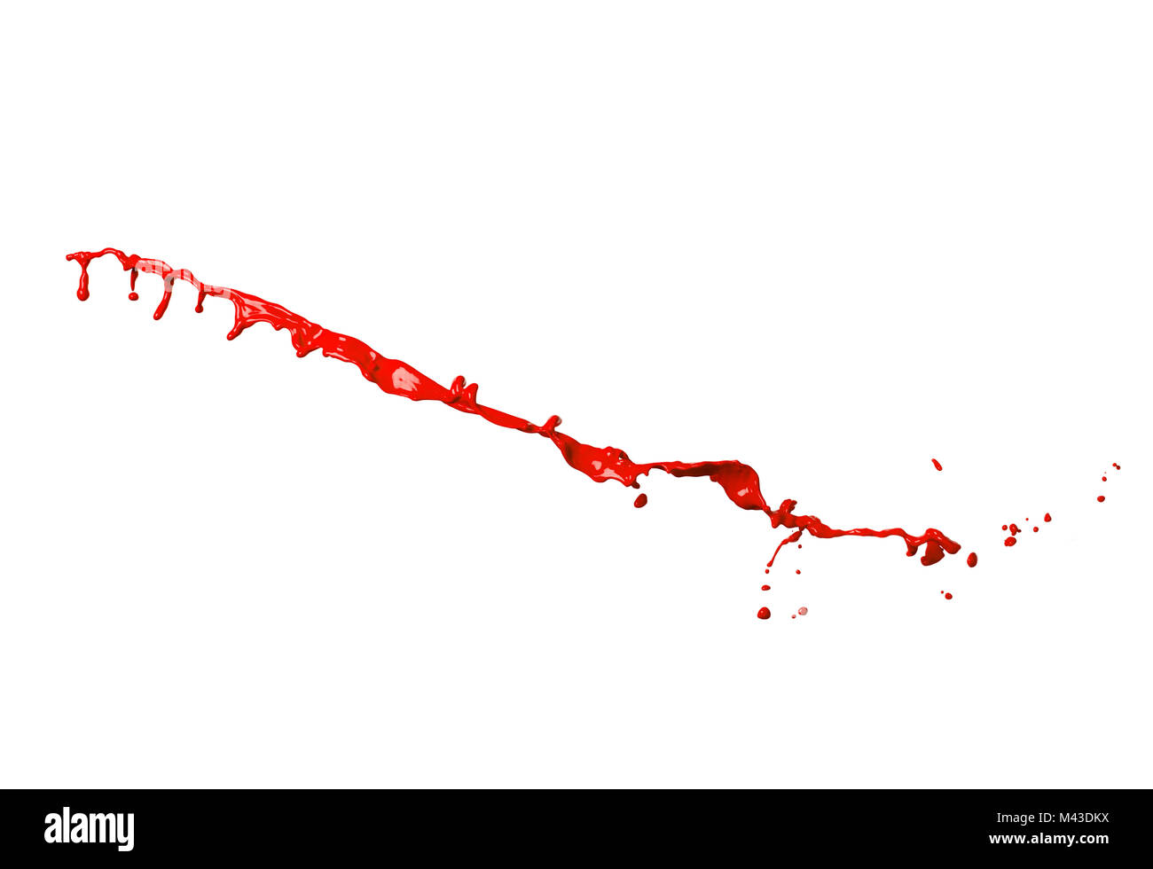 Red paint splash isolated on white background Stock Photo - Alamy