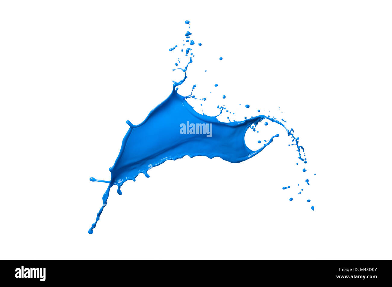 Blue paint splash isolated on white background Stock Photo - Alamy