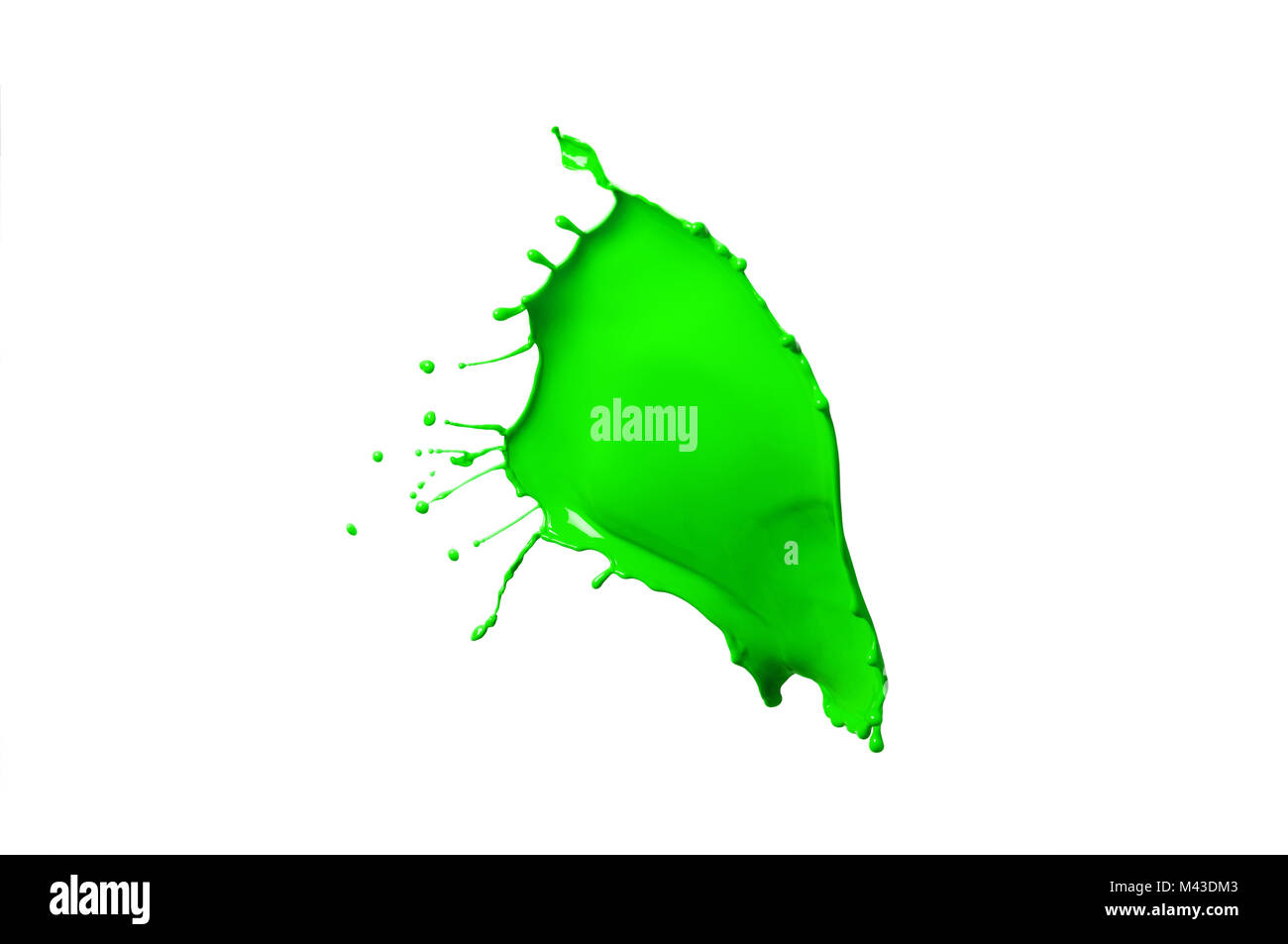 Green paint splash isolated on white background Stock Photo - Alamy
