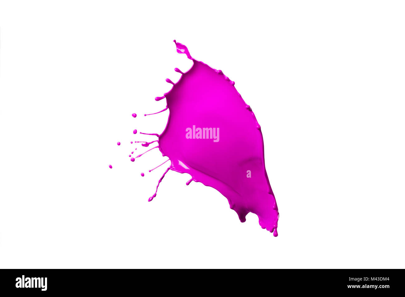Magenta paint splash isolated on white background Stock Photo - Alamy