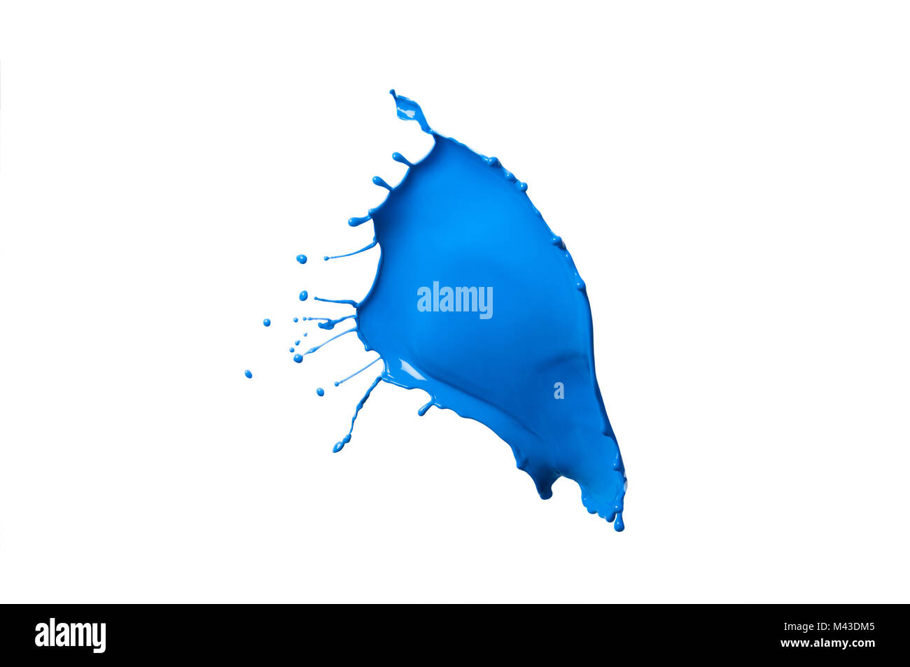 Blue paint splash isolated on white background Stock Photo - Alamy
