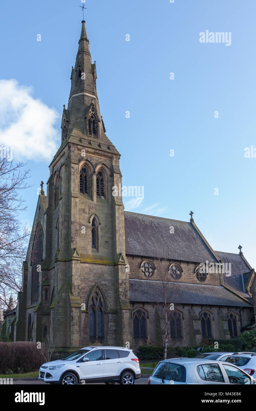 Saint Marys Cathedral, Regent Street, Wrexham, North Wales Stock Photo ...