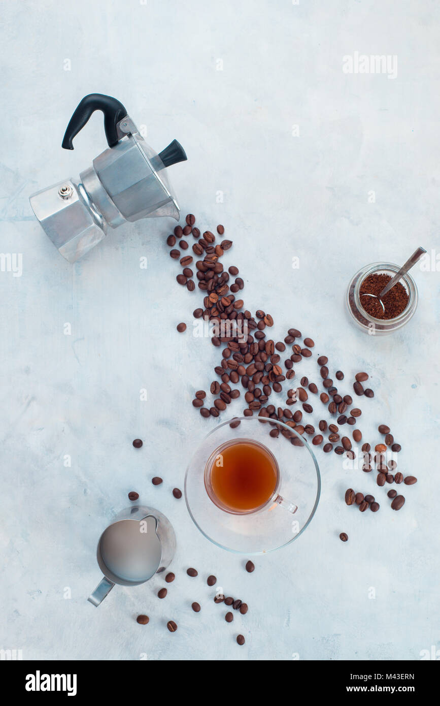 Flat white coffee glass hi-res stock photography and images - Alamy