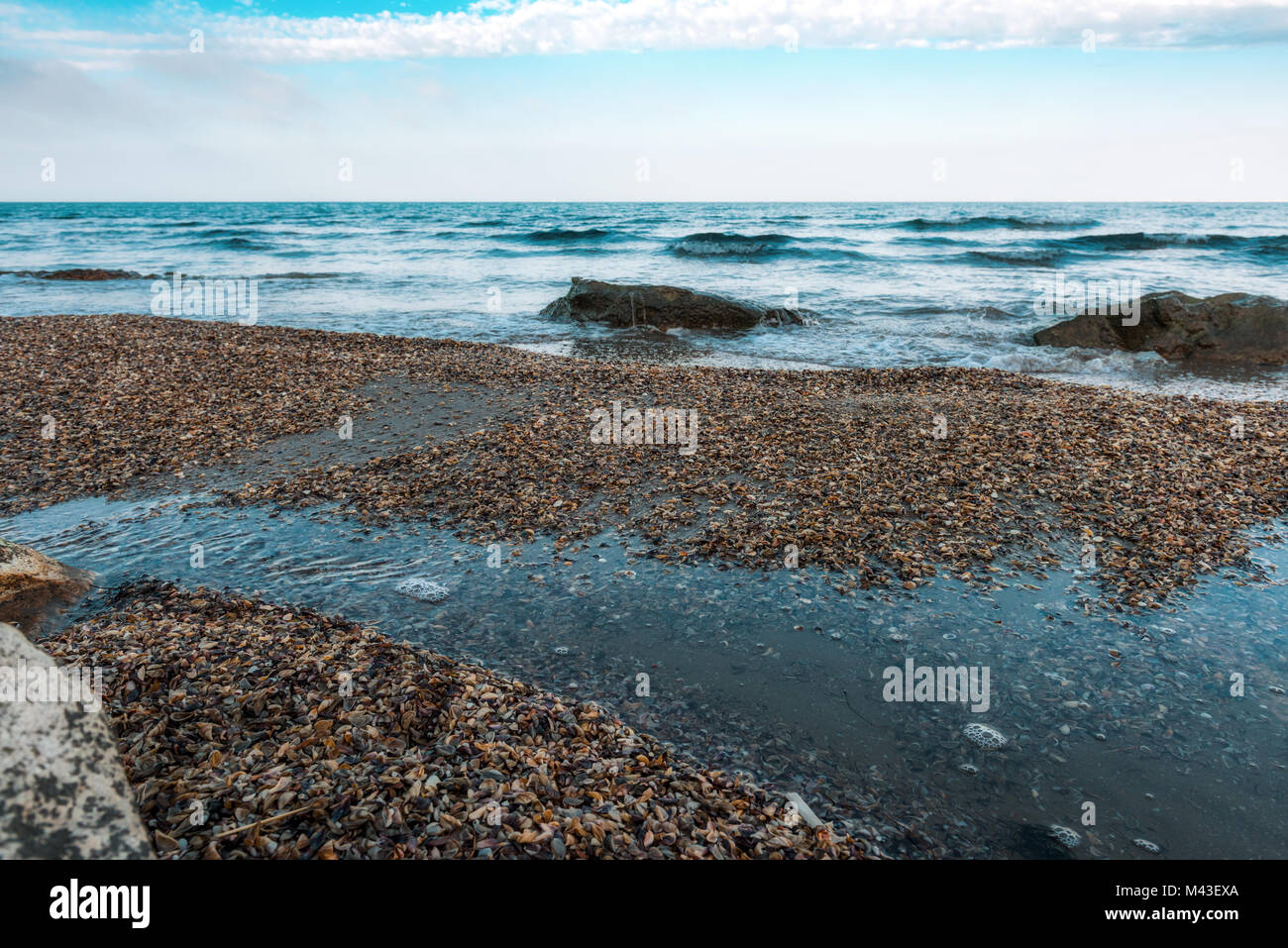 Seaside, empty beach Stock Photo - Alamy