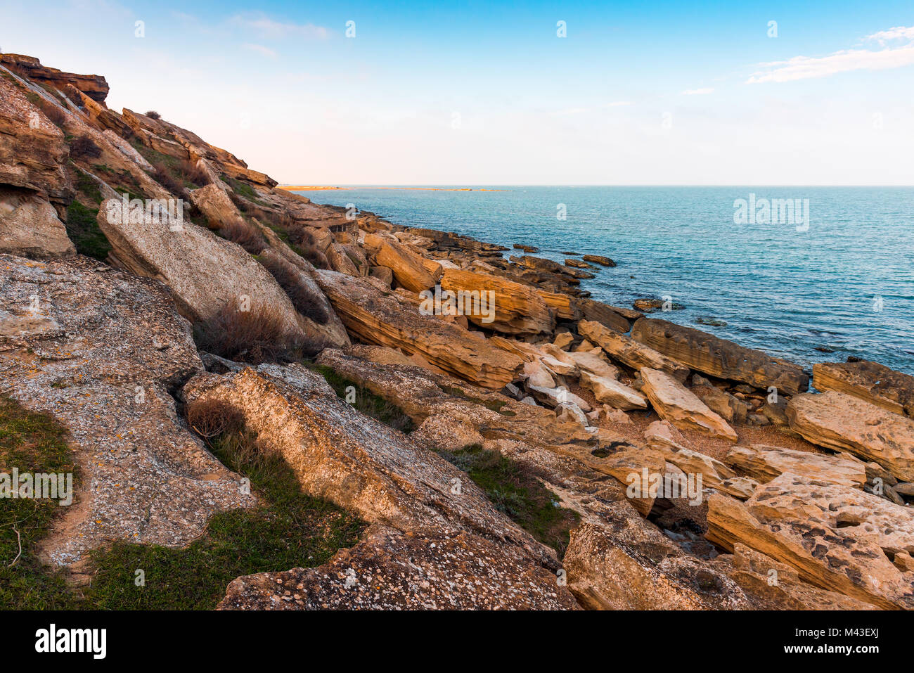 Seaside, rocks on shore Stock Photo - Alamy