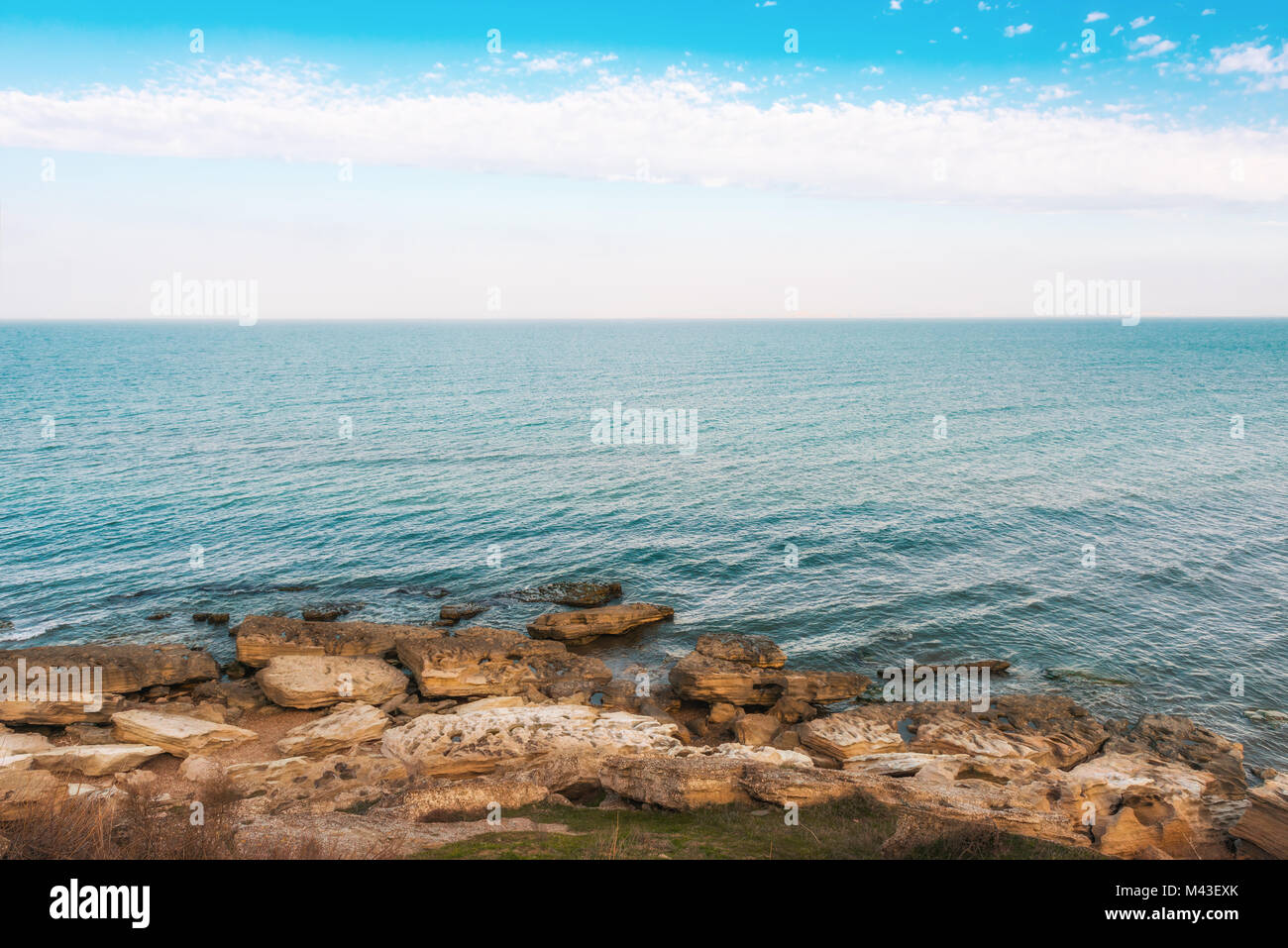 Seaside, rocks on shore Stock Photo - Alamy