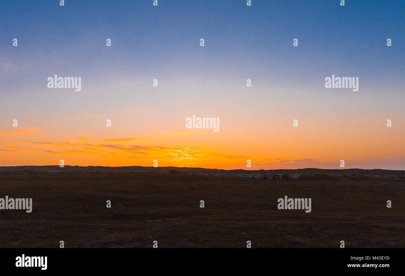 Sunny sunset in the savannah Stock Photo - Alamy