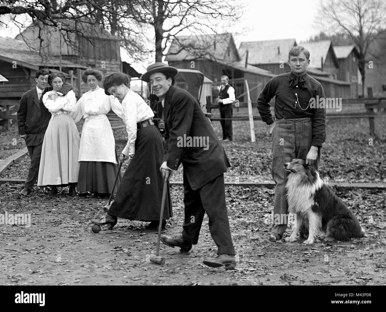 Antique croquet Black and White Stock Photos & Images - Alamy
