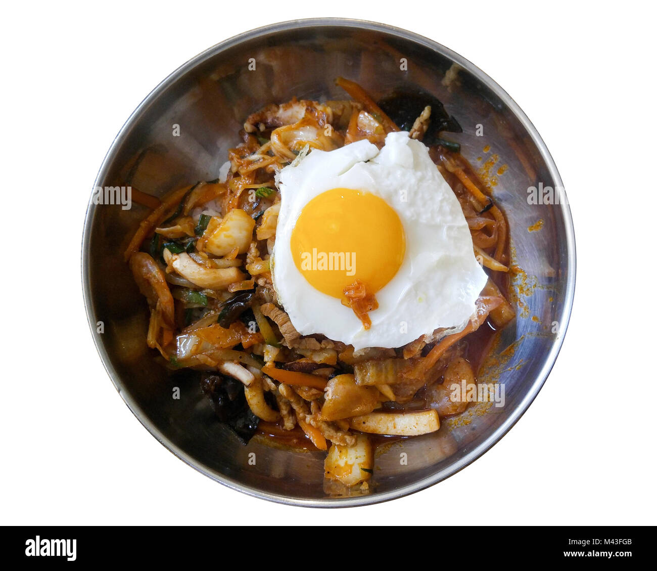 Bibimbap isolated on white background Stock Photo - Alamy