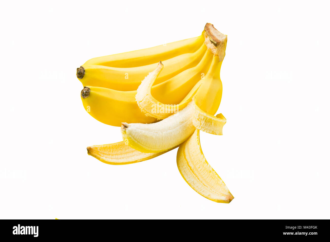 Banana isolated on white background Stock Photo - Alamy
