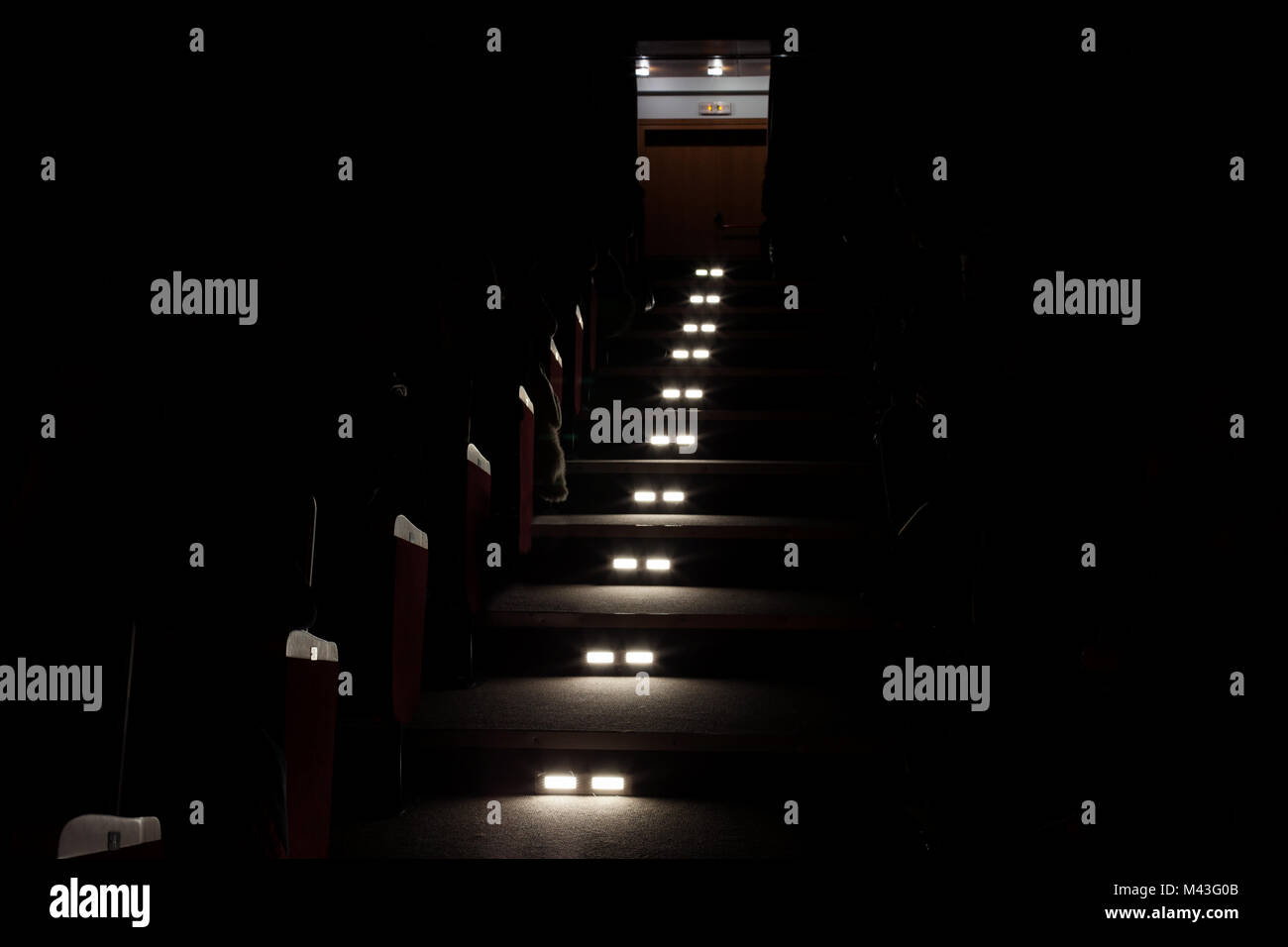lights for emergency exit on a cinema Stock Photo - Alamy