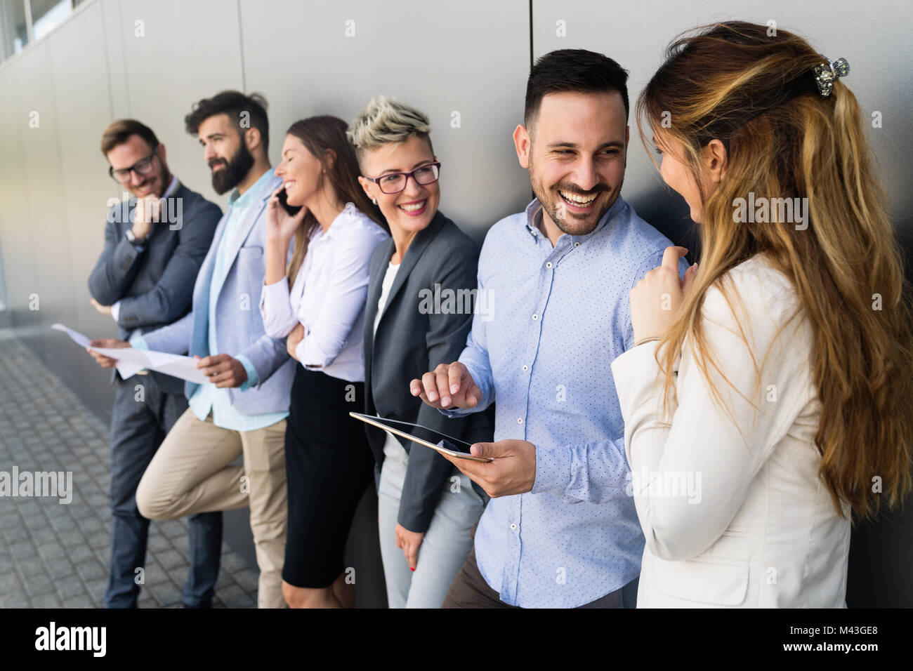 Picture of business people discussing in their company Stock Photo - Alamy
