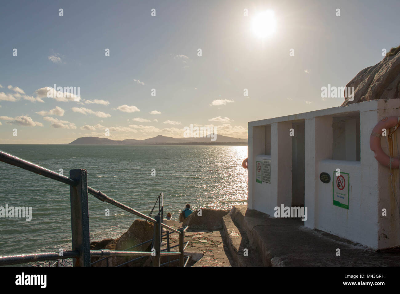 A view of the shelter at Vico Bathing Place, Dalkey. Dublin Stock Photo ...