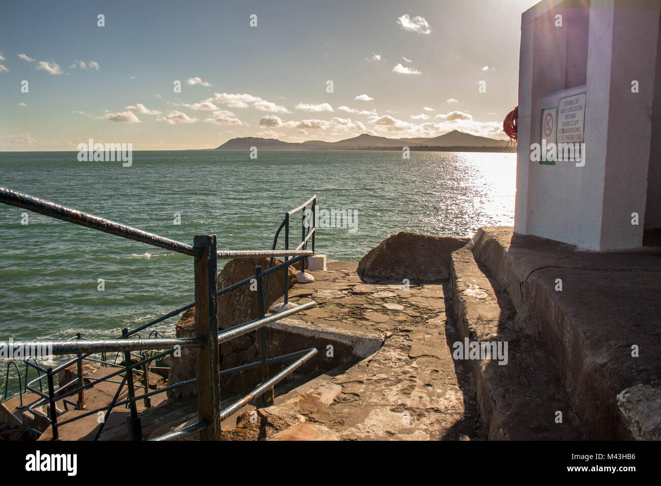 A view of the shelter at Vico Bathing Place, Dalkey, Dublin Stock Photo ...