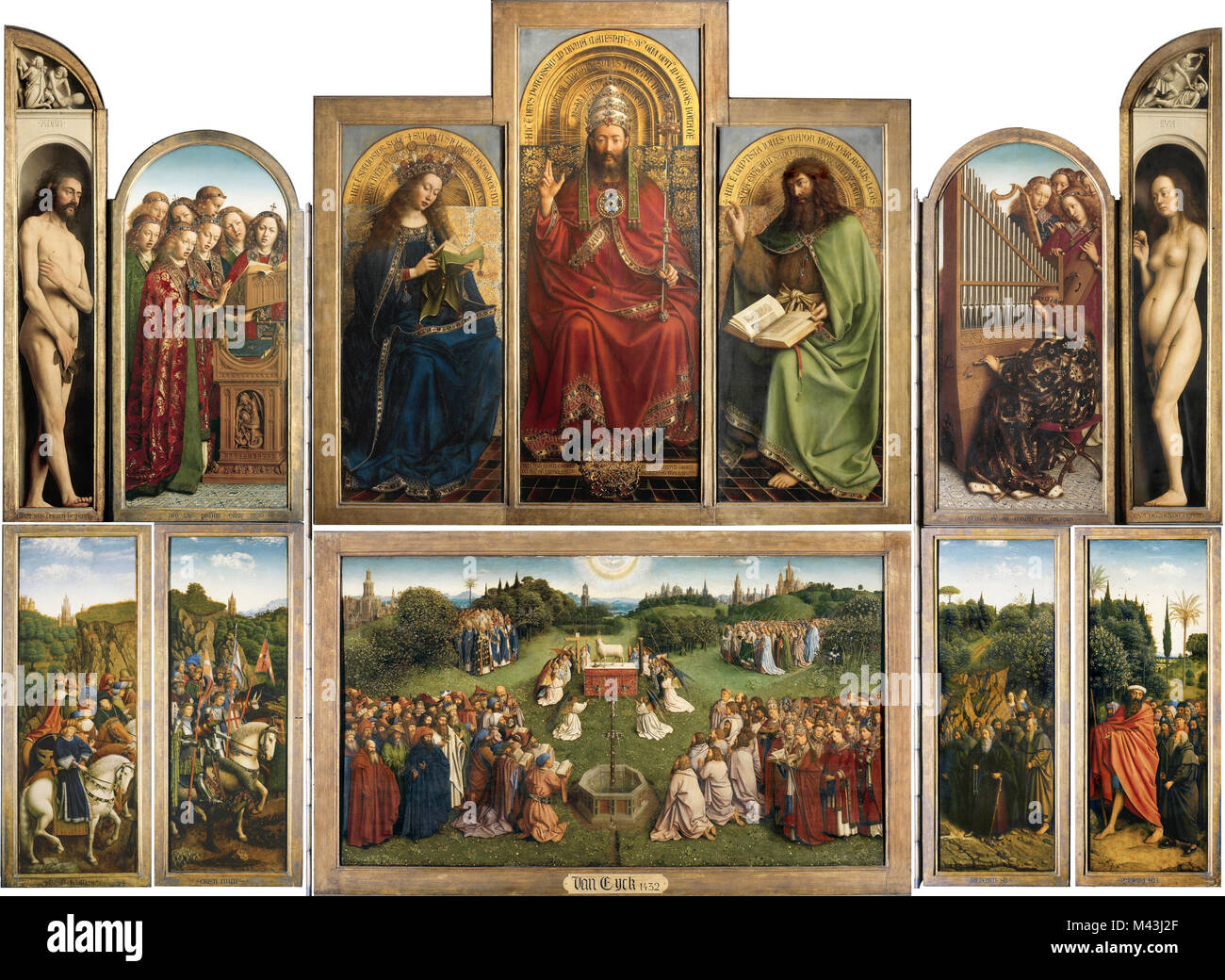 Jan van Eyck, Hubert and Jan van Eyck, Ghent Altarpiece, 1432 Stock ... Jan van Eyck, Hubert and Jan van Eyck, Ghent Altarpiece, 1432 Stock ...