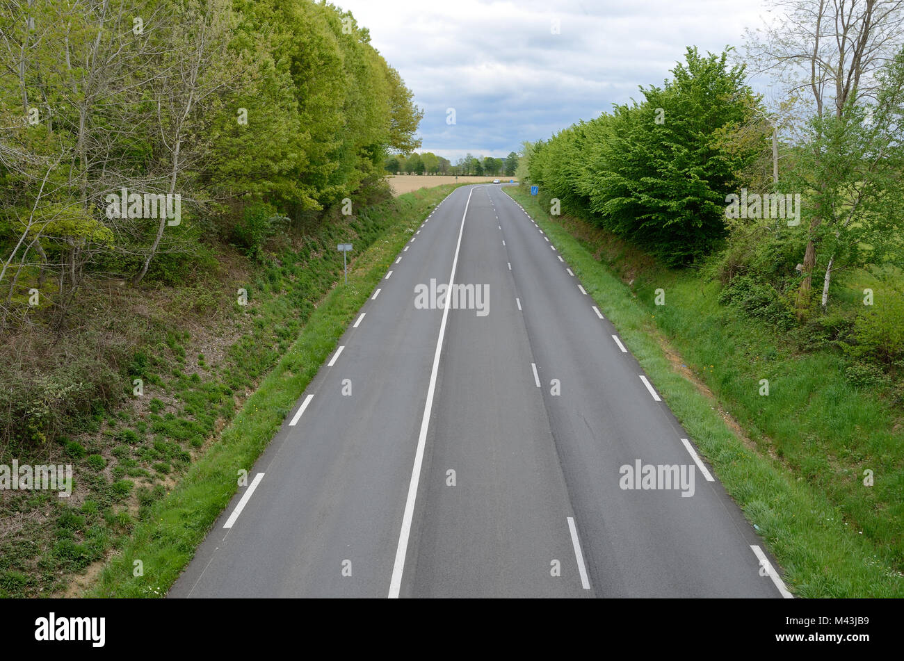 French national road Stock Photo - Alamy