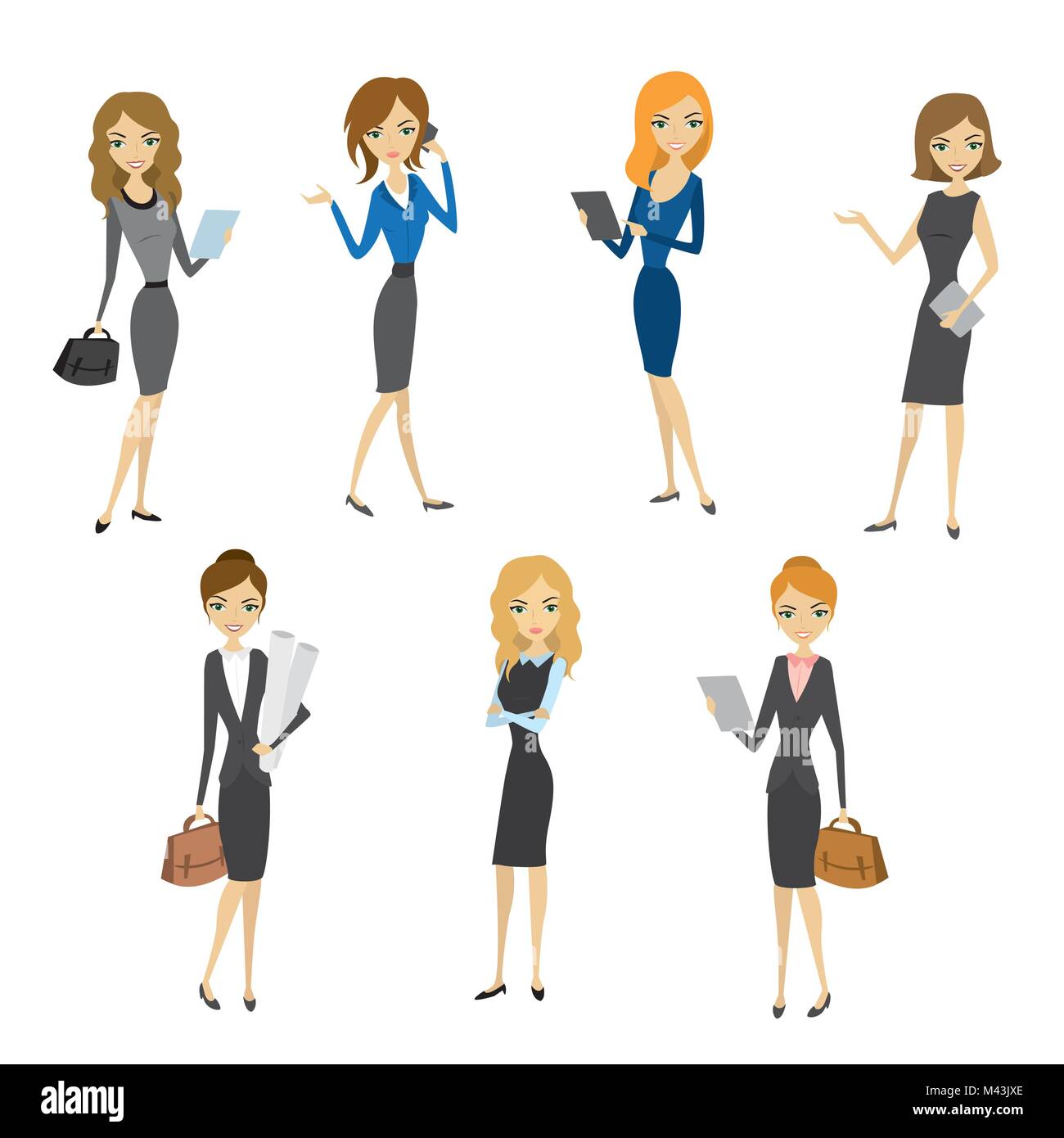 Female casual in office Stock Vector Images - Alamy