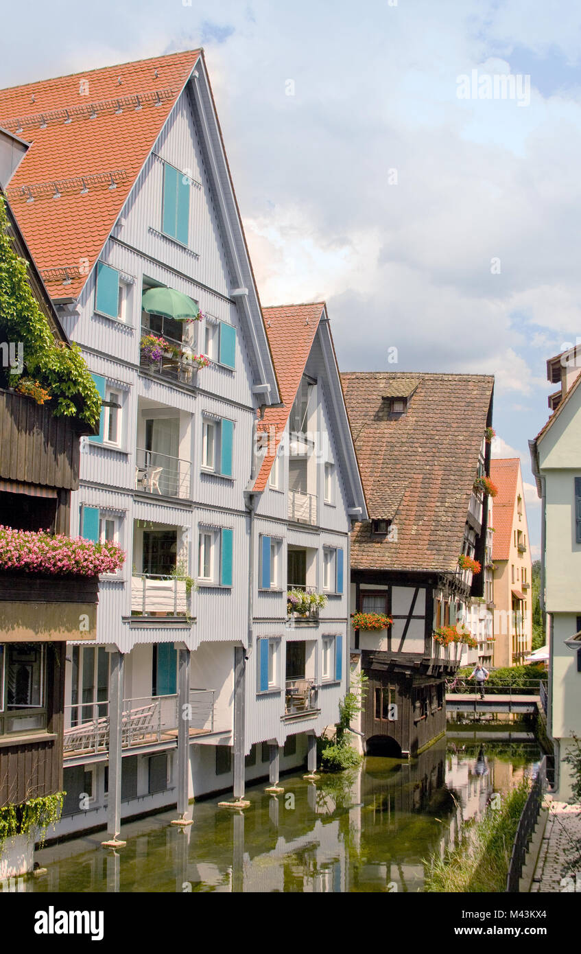 fishermens district ulm, rivulet name blau (blue Stock Photo - Alamy