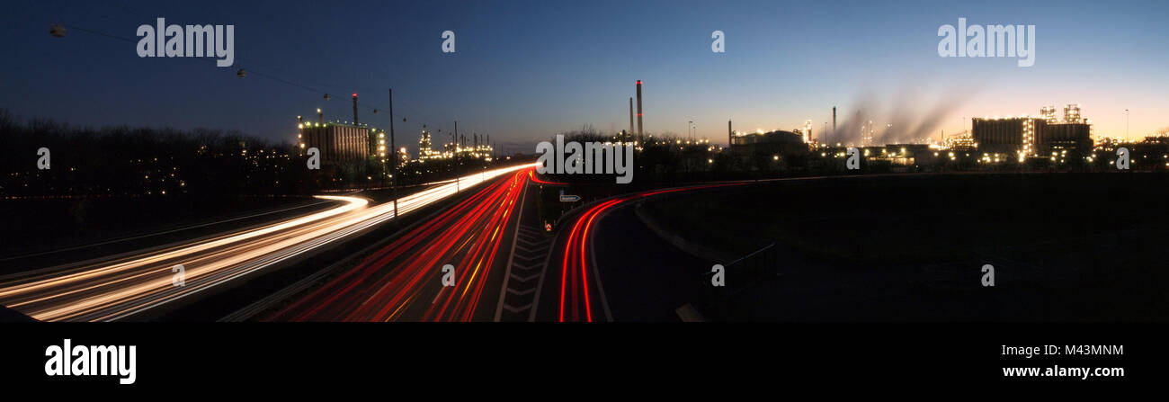 industrial area at night Stock Photo - Alamy