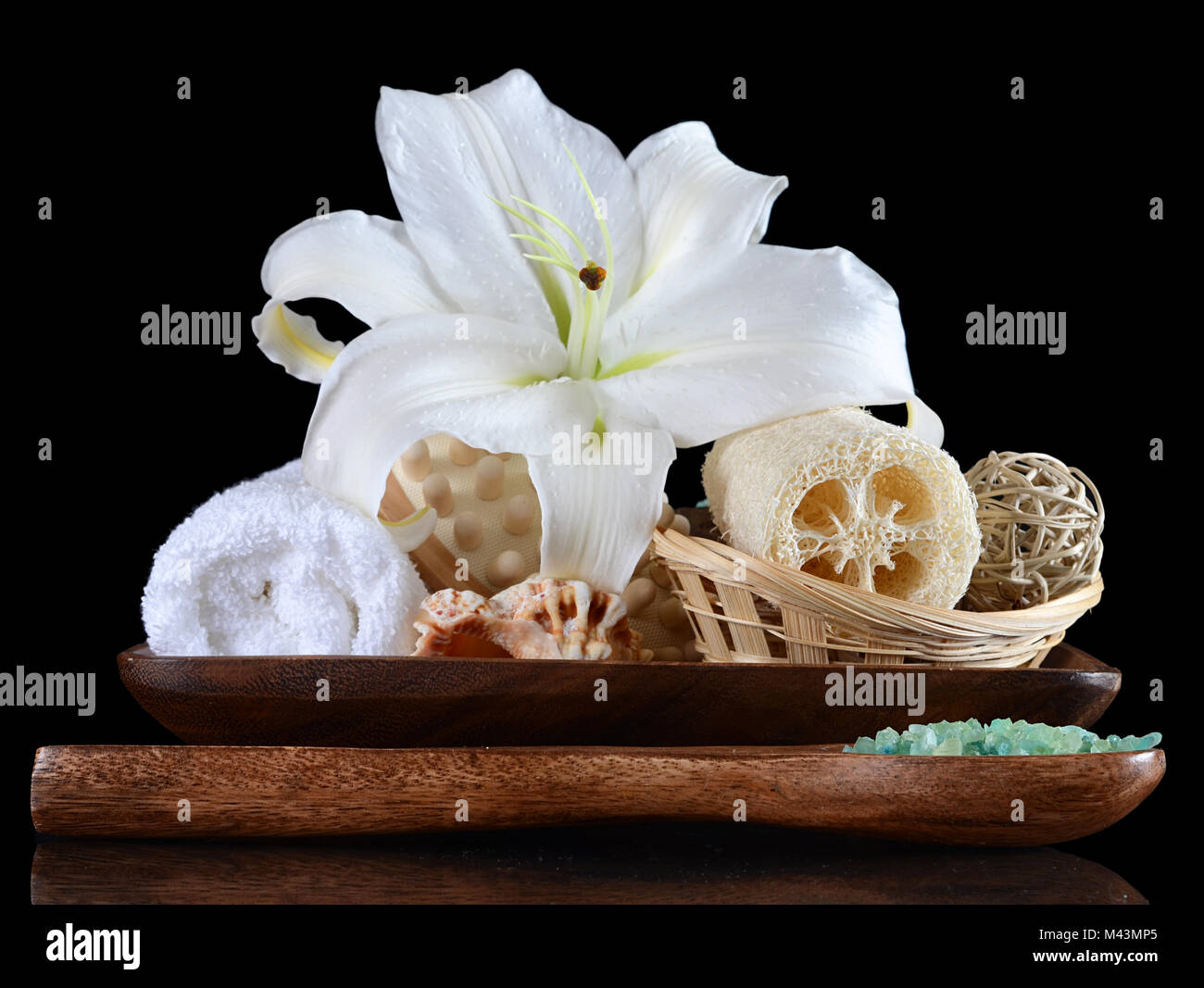 Set for massage and a peeling - SPA-procedures Stock Photo - Alamy