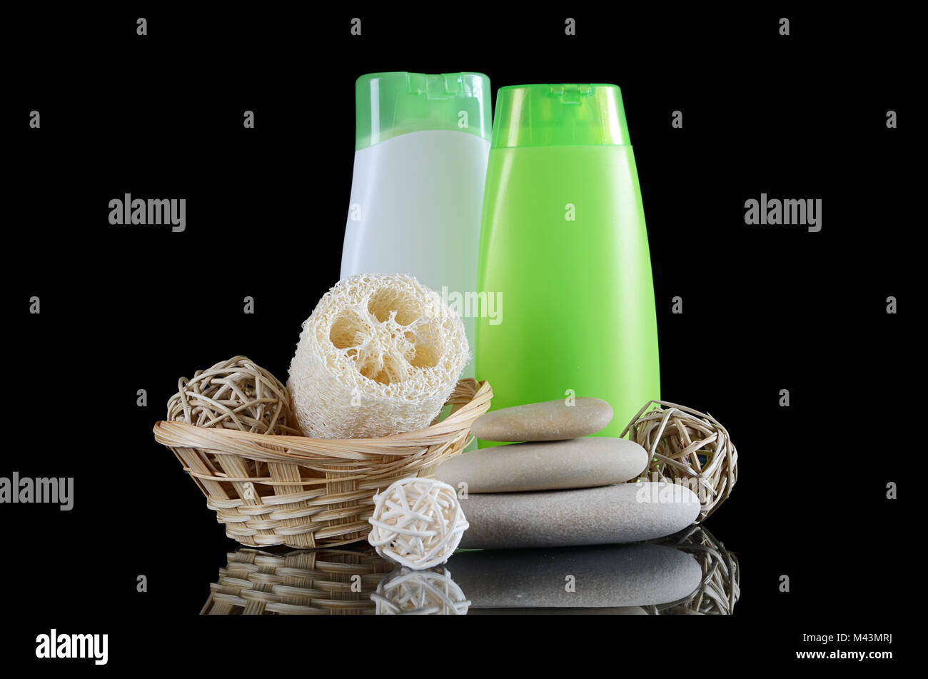 Set for massage and a peeling - SPA-procedures Stock Photo - Alamy