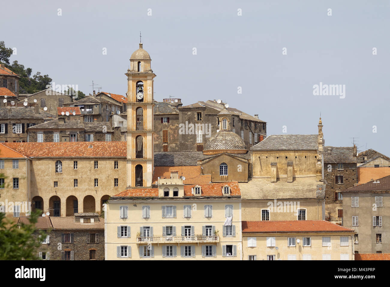 Village of Cervione, Cathedral, St Erasme, Corsica Stock Photo - Alamy