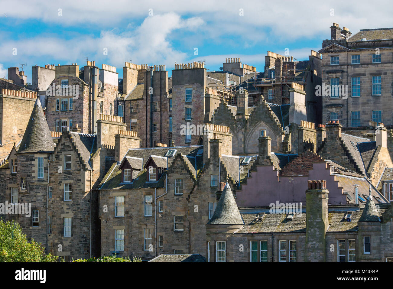 Detail of some old buildings seen in Edinburgh, Sc Stock Photo - Alamy