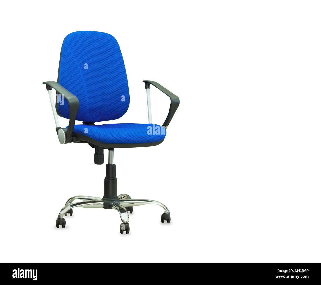 The blue office chair. Isolated Stock Photo - Alamy