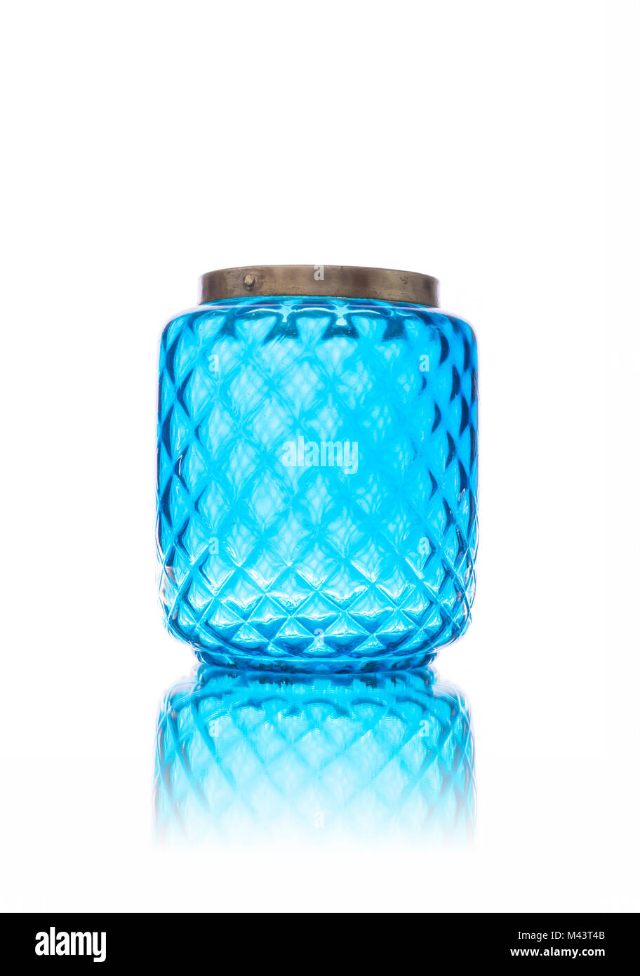 Antique blue glass vase isolated on white backround Stock Photo - Alamy