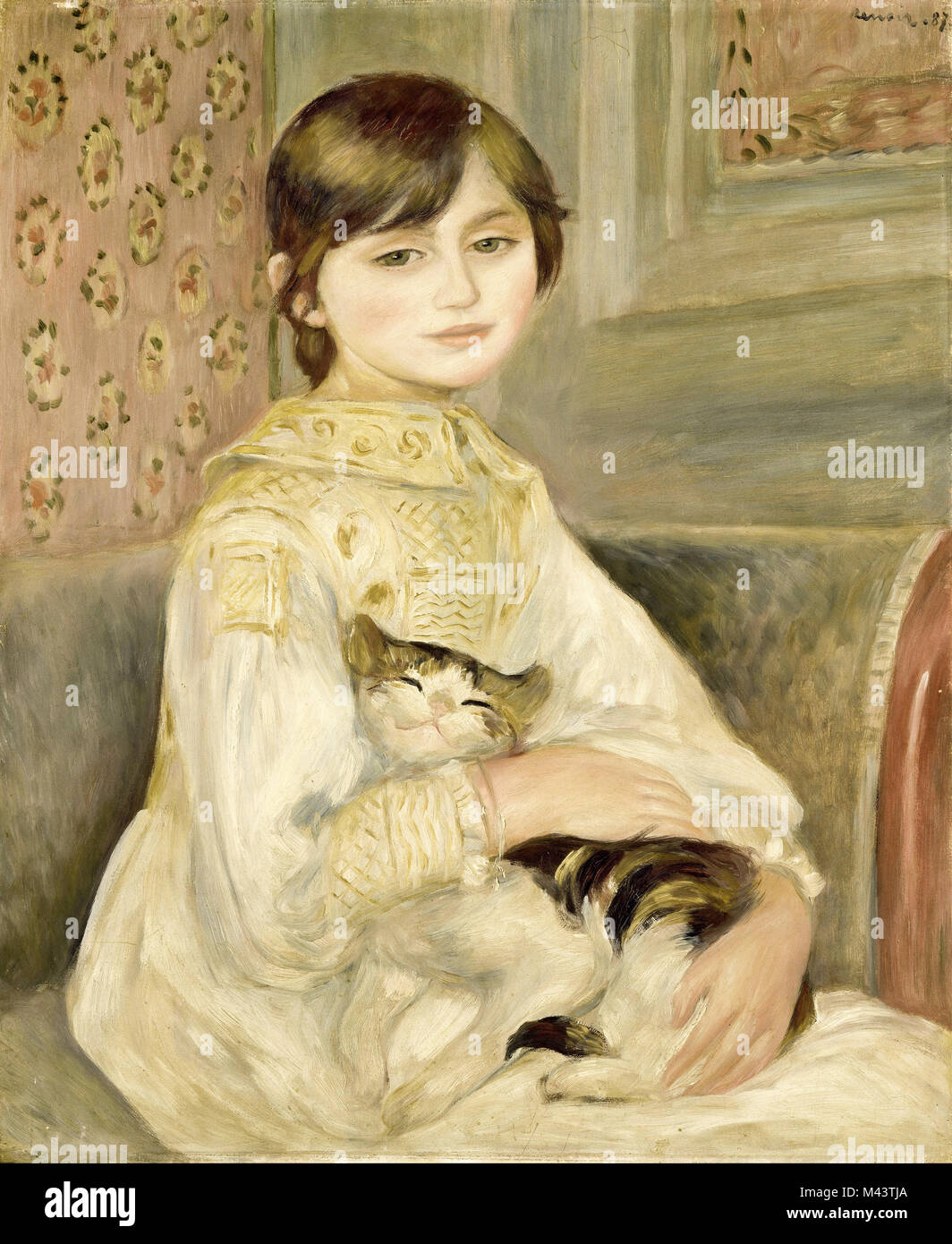 Julie Manet with cat, Renoir Stock Photo - Alamy
