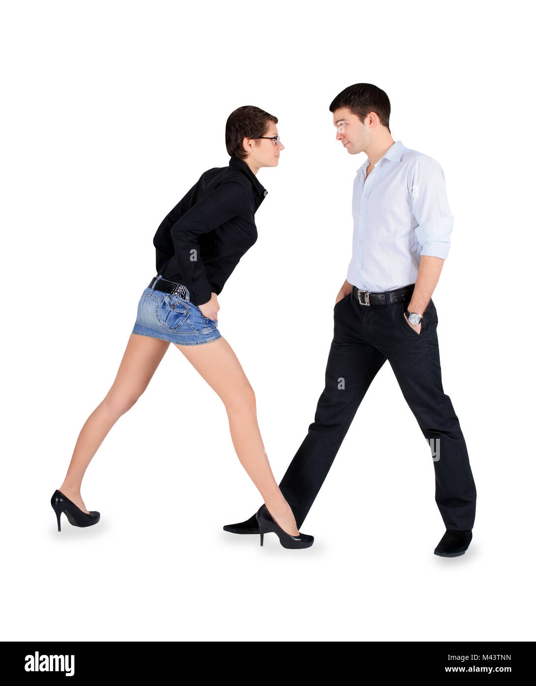 Man and woman white background adult Cut Out Stock Images & Pictures ...