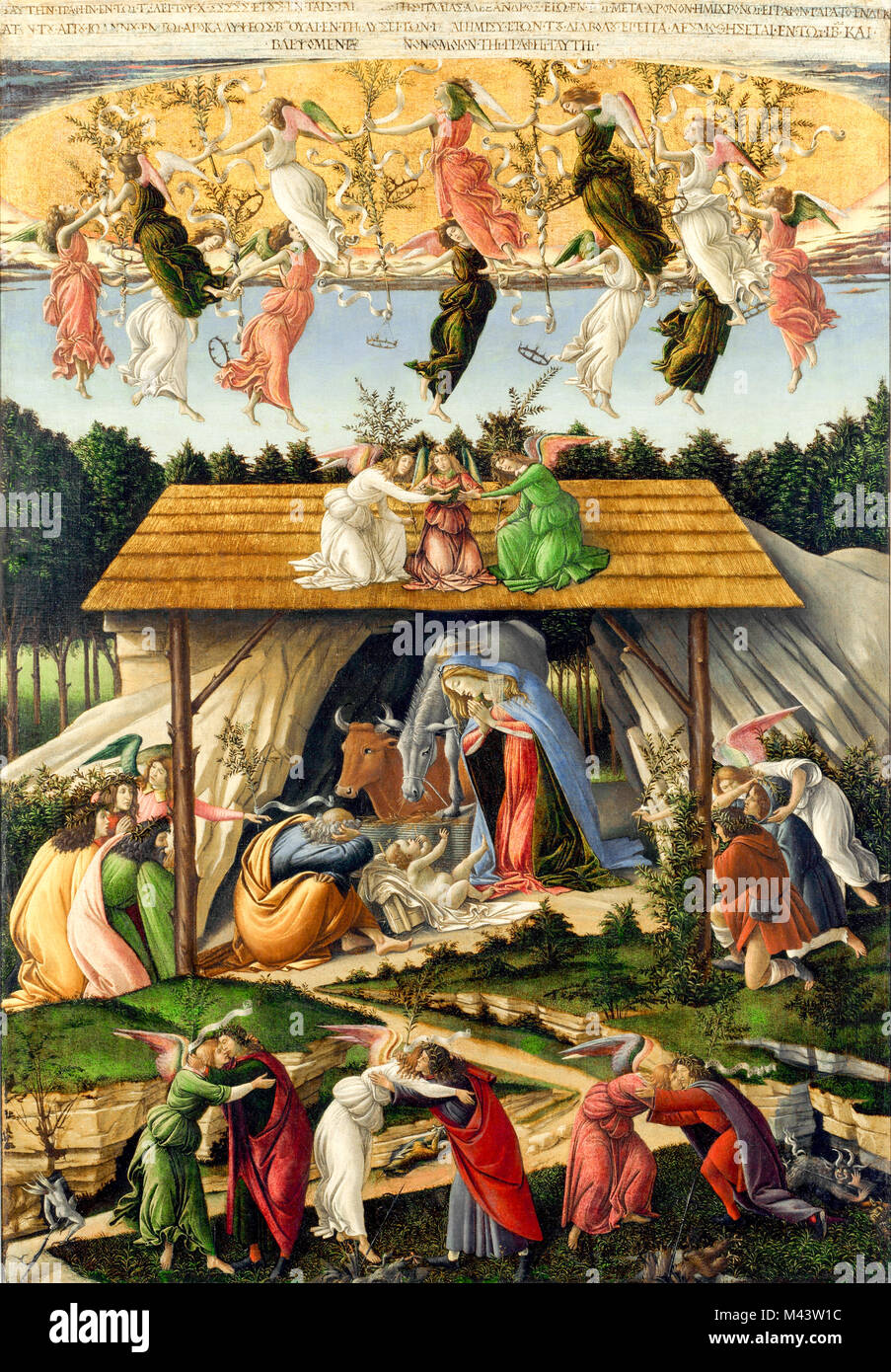 Mystic Nativity by Botticelli Stock Photo - Alamy