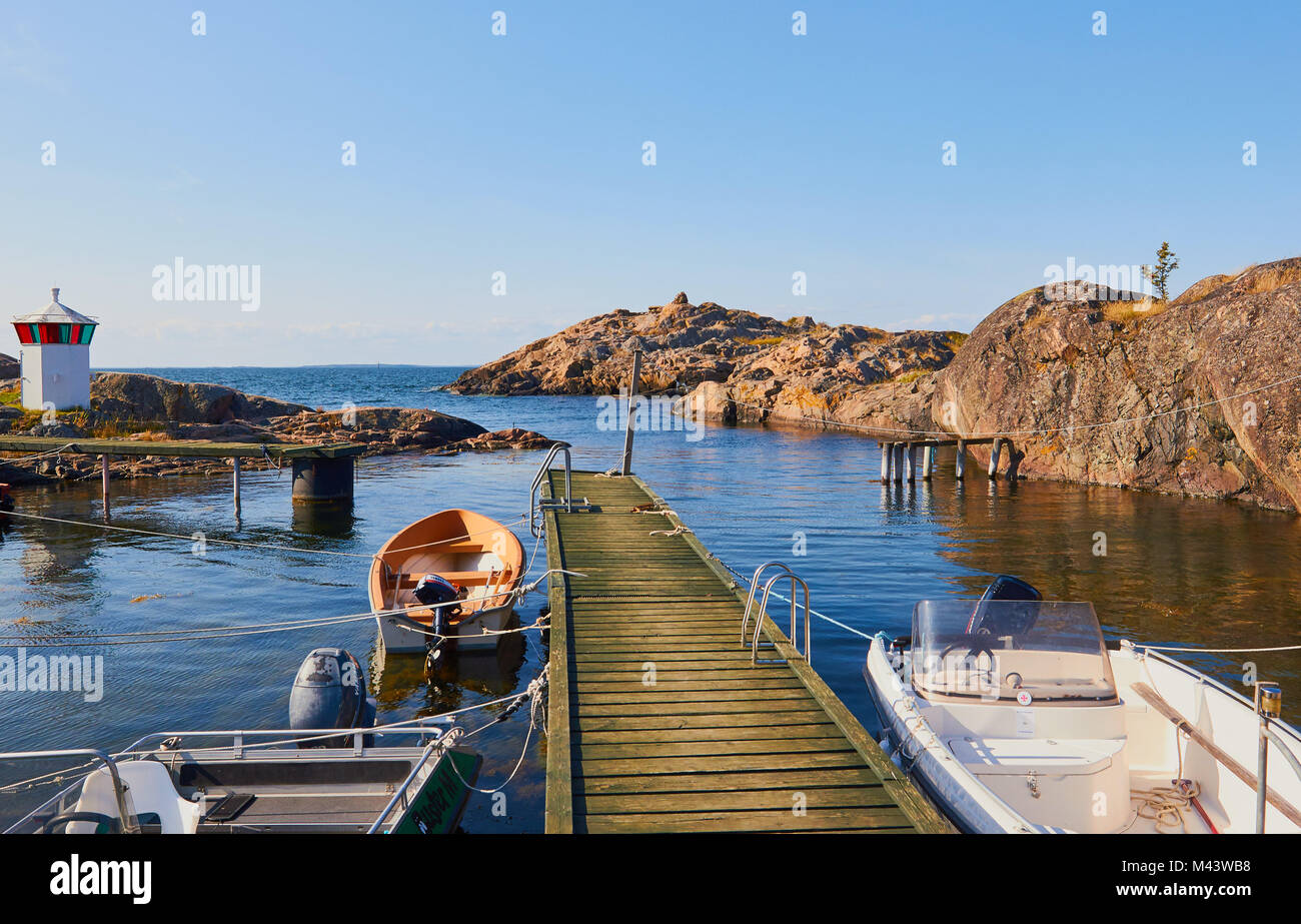 Baltic Sea coast on island of Oja (Landsort), the southernmost point in ...