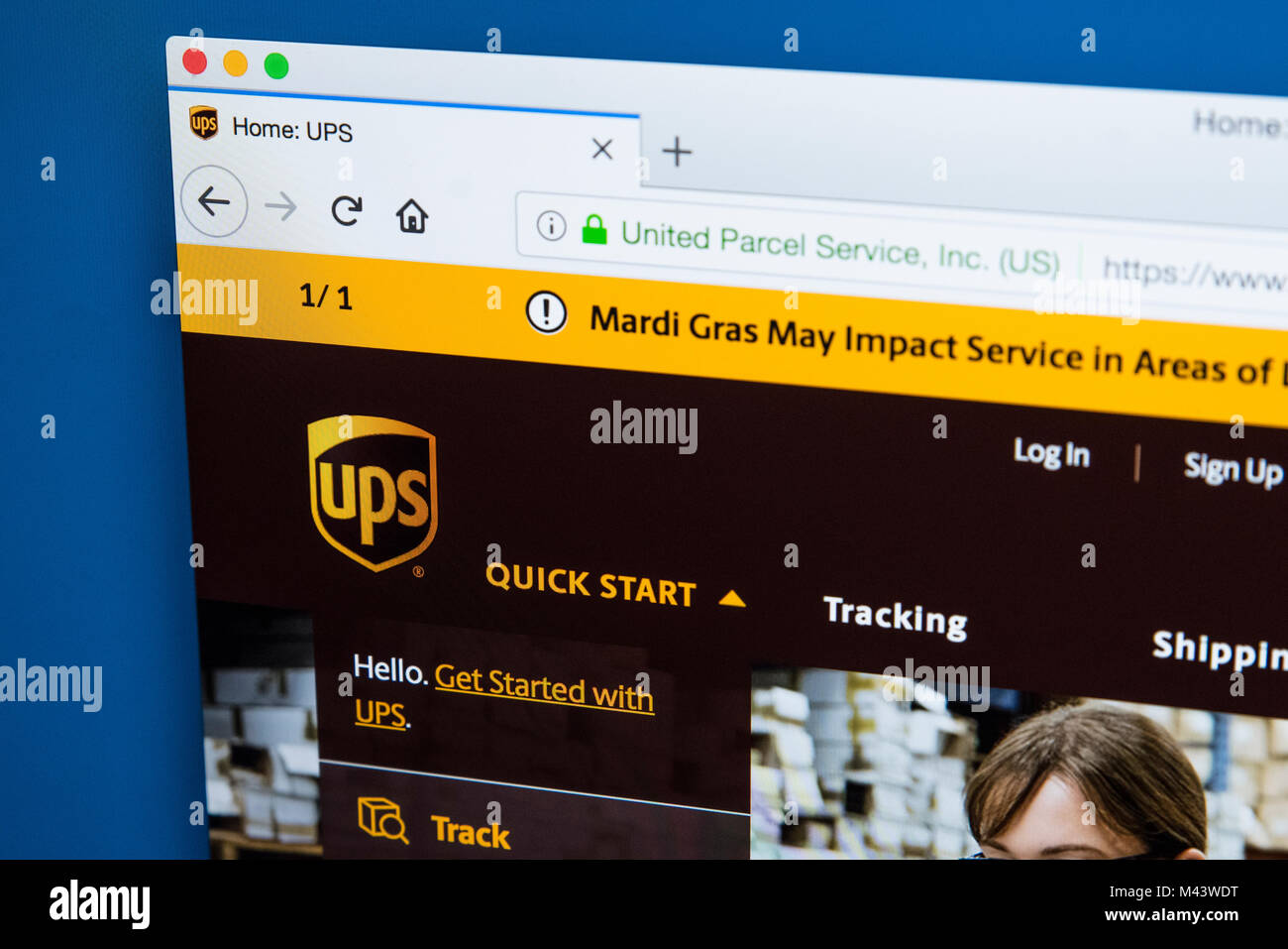 Ups home page hi-res stock photography and images - Alamy
