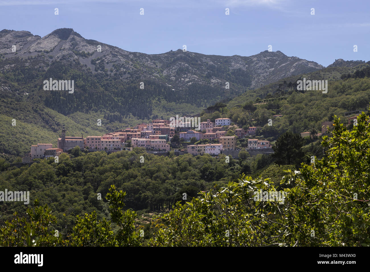 Mountain village of Marciana, Elba island, Tuscany Stock Photo - Alamy